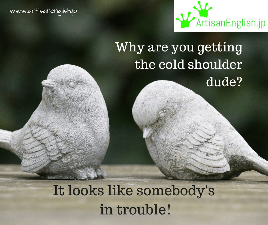 Cold shoulder の意味 |使い方 | ArtisanEnglish.jp | ネイティブ