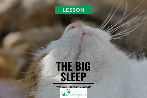 Lesson: The Big Sleep - ArtisanEnglish.jp | 英会話